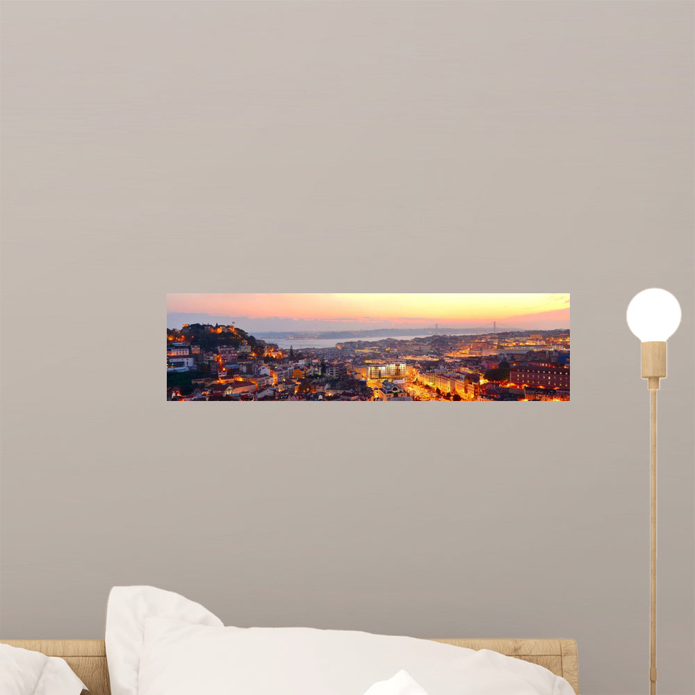 Lisbon Beautiful Panorama Wall Decal - WallMonkeys.com – Wallmonkeys