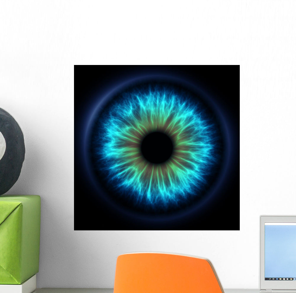 Abstract Blue Eye Wall Decal - WallMonkeys.com – Wallmonkeys