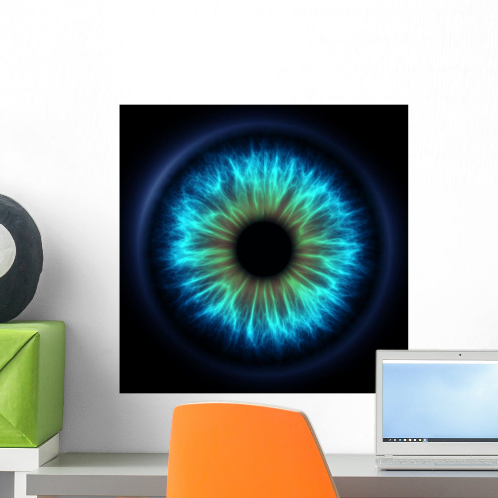 Abstract Blue Eye Wall Decal - WallMonkeys.com – Wallmonkeys