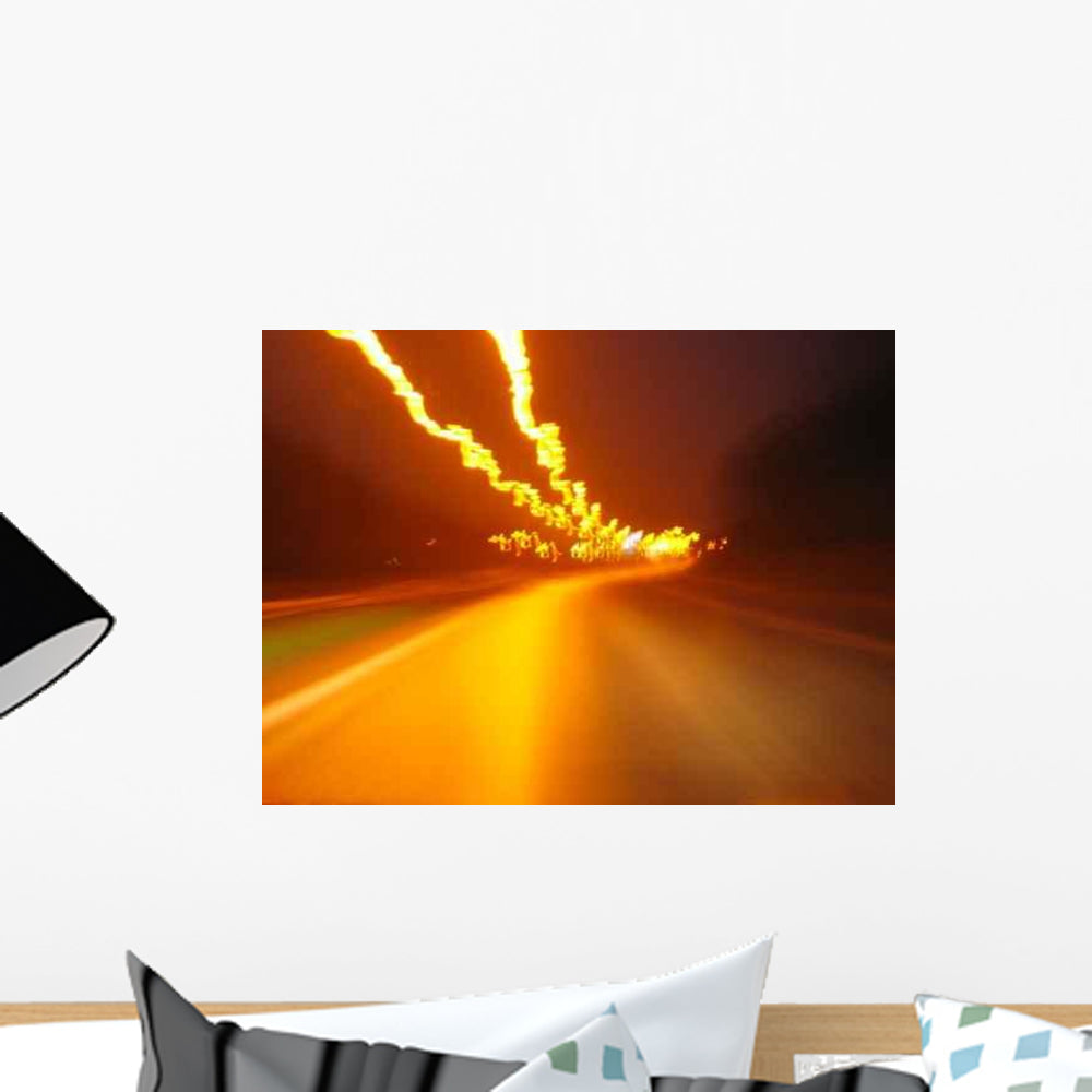 Road Fire Wall Decal - WallMonkeys.com – Wallmonkeys