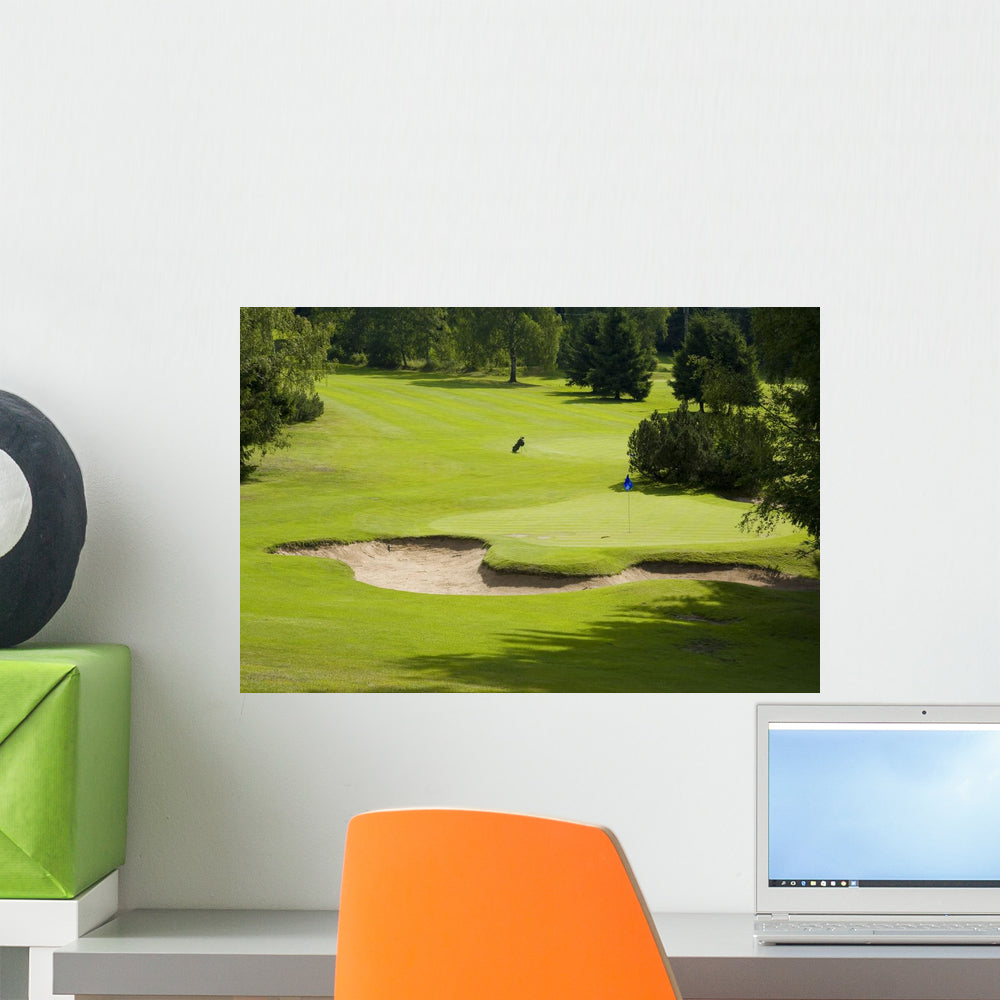 Golf Course with Golf Wall Decal - WallMonkeys.com – Wallmonkeys
