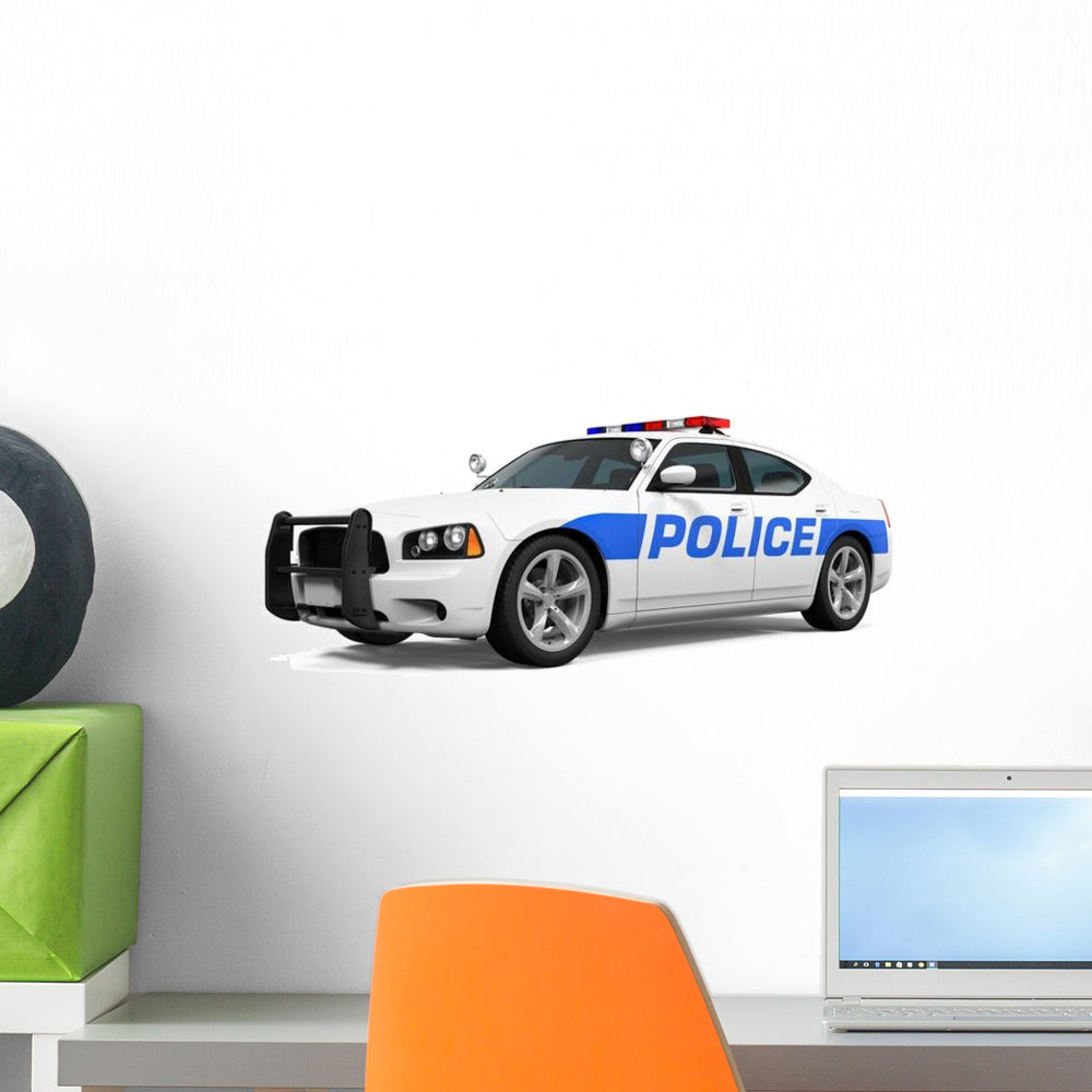Police Car Wall Decal - WallMonkeys.com – Wallmonkeys