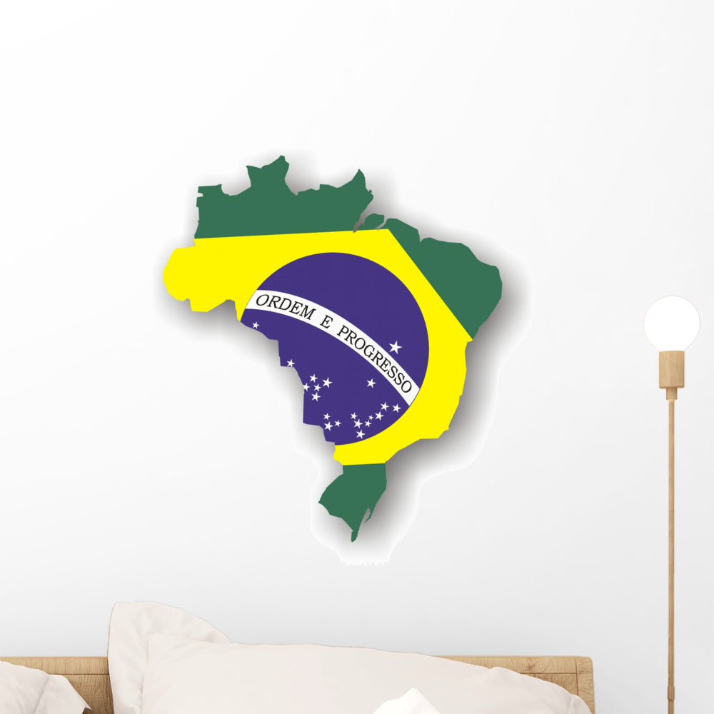 Brazil Map Wall Decal - WallMonkeys.com – Wallmonkeys