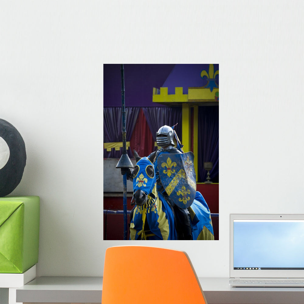 Blue Medieval Knight Wall Decal - WallMonkeys.com – Wallmonkeys