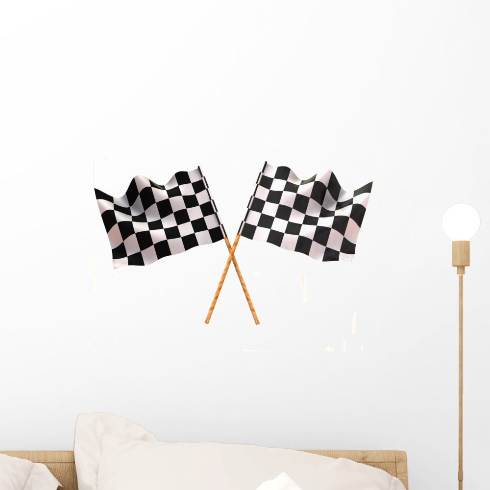 Checkered Flag Wall Decal - WallMonkeys.com – Wallmonkeys