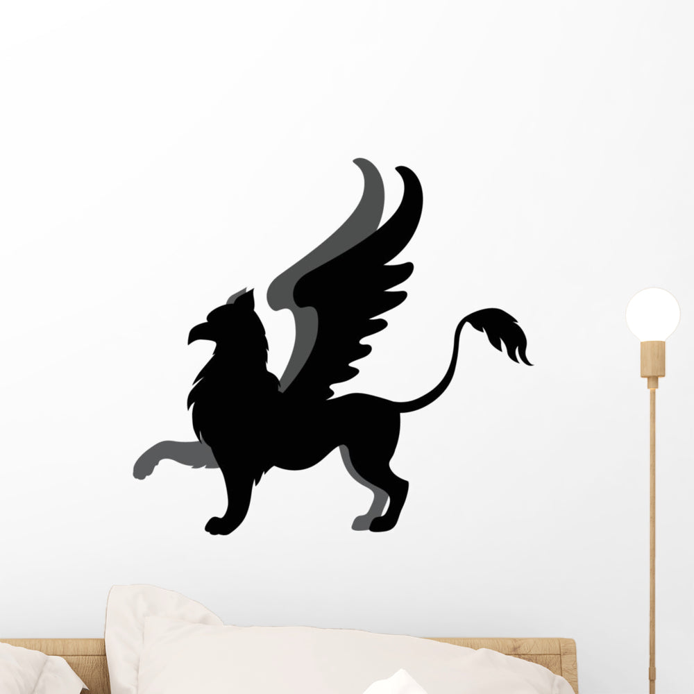 Heraldic Silhouette Hippogriff Griffon Wall Decal - WallMonkeys.com ...