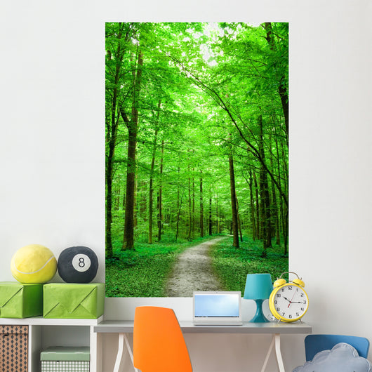 Green Nature Path Forest Wall Decal - WallMonkeys.com – Wallmonkeys