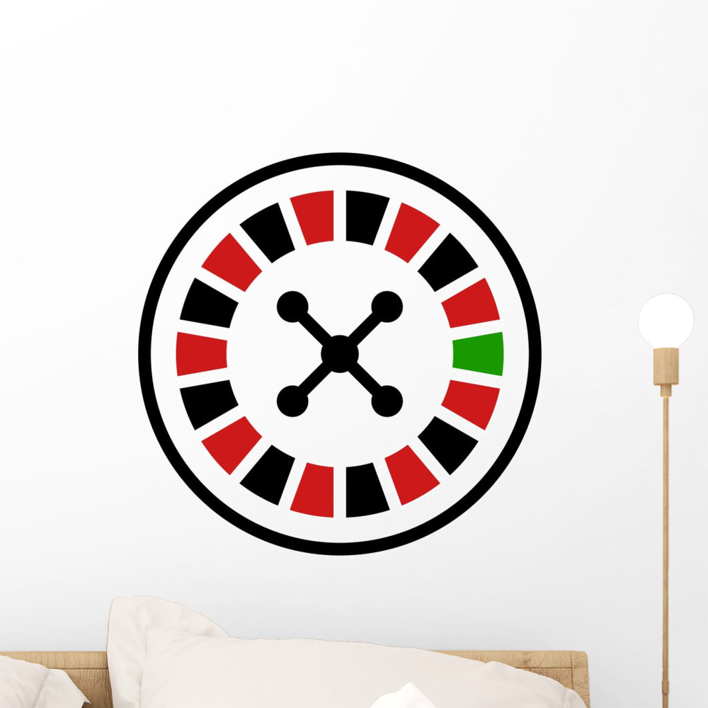 Casino Roulette Wheel Flat Wall Decal - WallMonkeys.com – Wallmonkeys