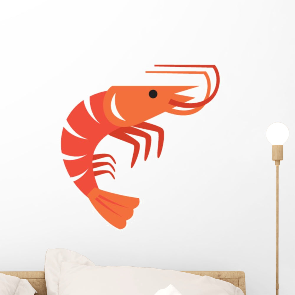 Vector Color Prawn Wall Decal - WallMonkeys.com – Wallmonkeys