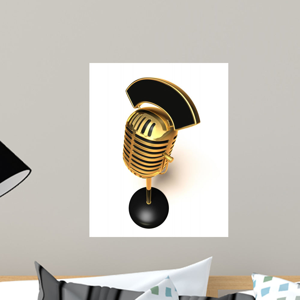 Retro Microphone Wall Decal - WallMonkeys.com – Wallmonkeys