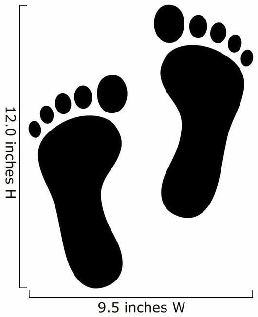 Two Footprint Foot Print Wall Decal - WallMonkeys.com – Wallmonkeys