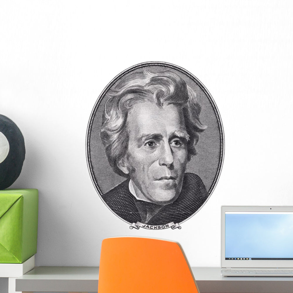 President Andrew Jackson Face Wall Decal - WallMonkeys.com – Wallmonkeys