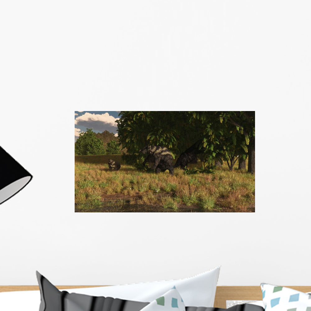 Arctodus Approaches Pair Eremotherium Wall Decal - WallMonkeys.com ...