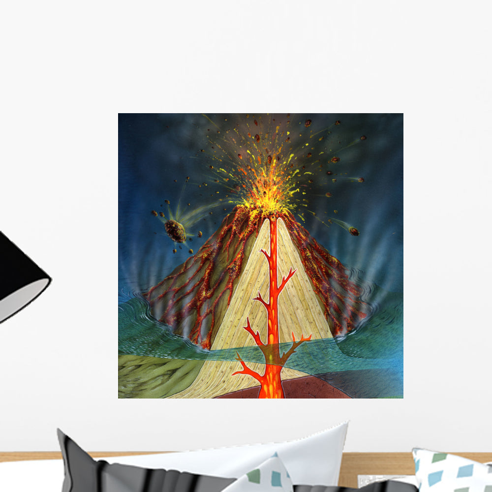 Diagram Volcano Erupting Wall Decal - WallMonkeys.com – Wallmonkeys