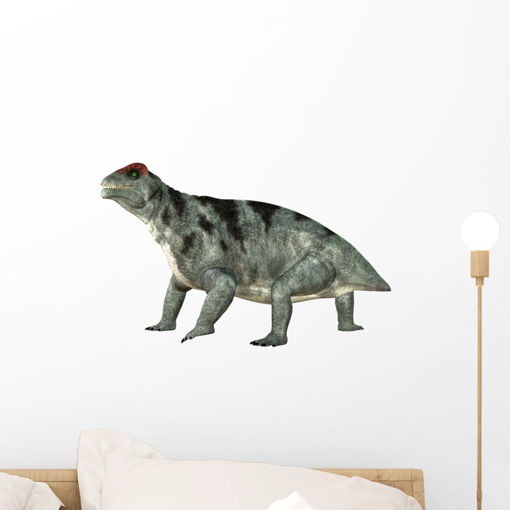 Moschops Dinosaur White Wall Decal Design 1 - WallMonkeys.com – Wallmonkeys