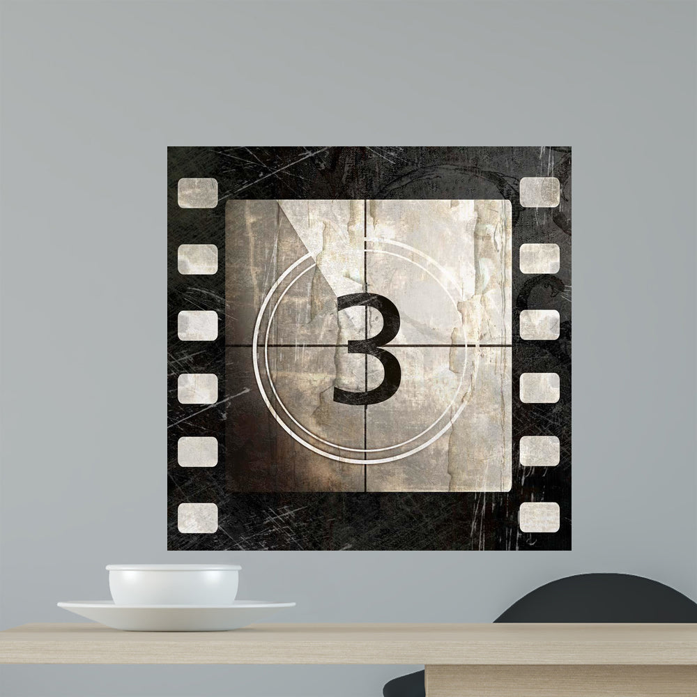 Vintage Movie Countdown Strip Wall Mural – Wallmonkeys