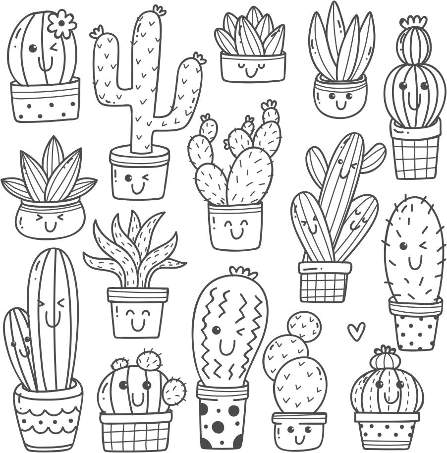 cactus coloring pages plants