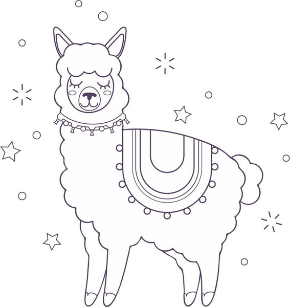 llama bean coloring pages