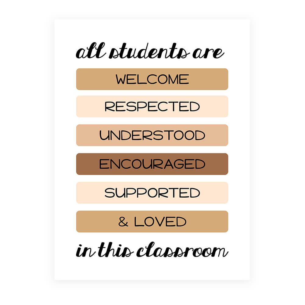 All Students Are Loved Classroom Wall Decal – Wallmonkeys