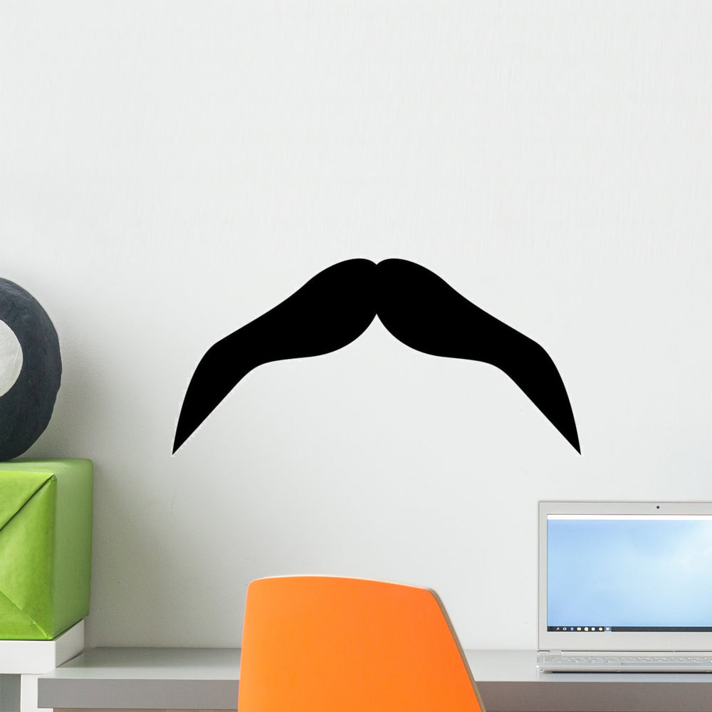 Sad Butch Silly Mustache Wall Decal - WallMonkeys.com – Wallmonkeys