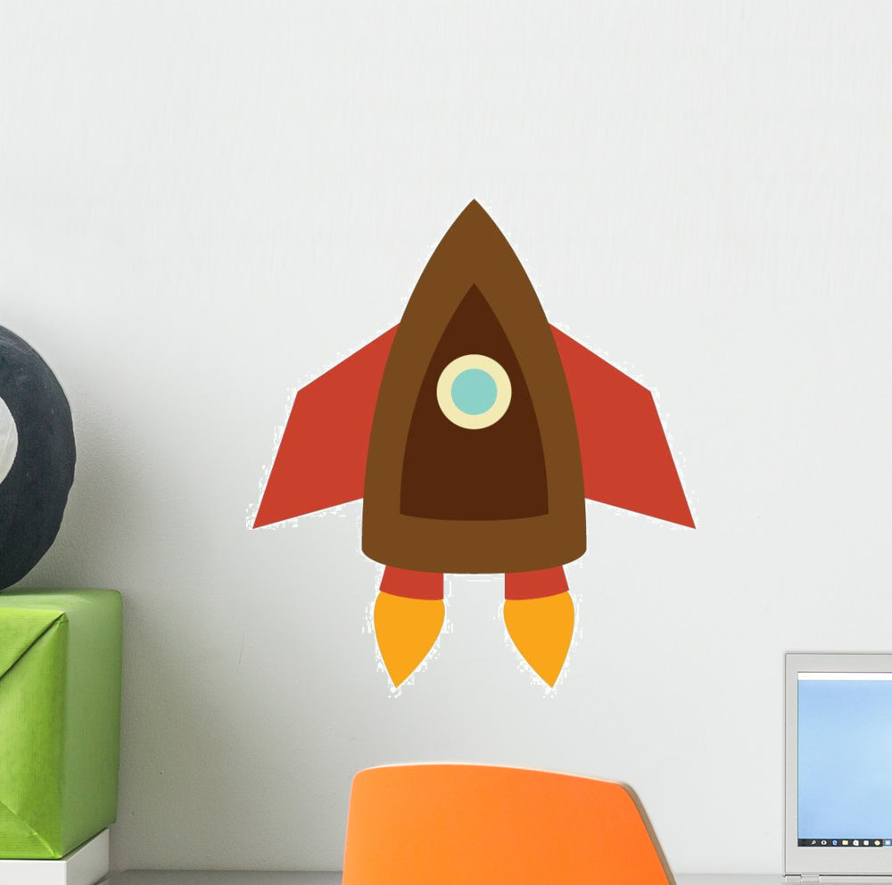 Cute Little Rocket Wall Decal – Wallmonkeys
