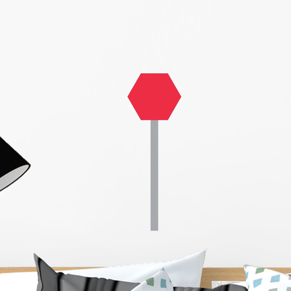 Cartoon Freestanding Stop Sign Wall Decal - WallMonkeys.com – Wallmonkeys