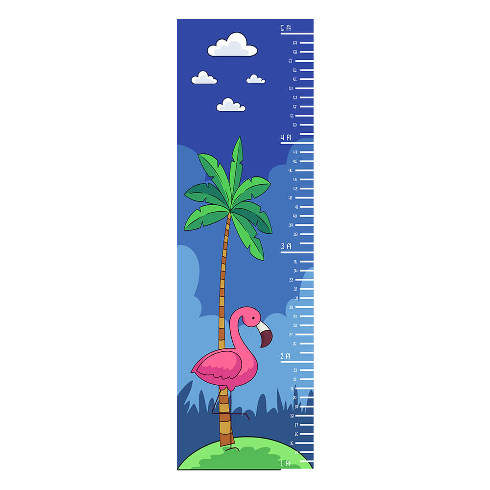 Flamingo Growth Chart Wall Decal – Wallmonkeys