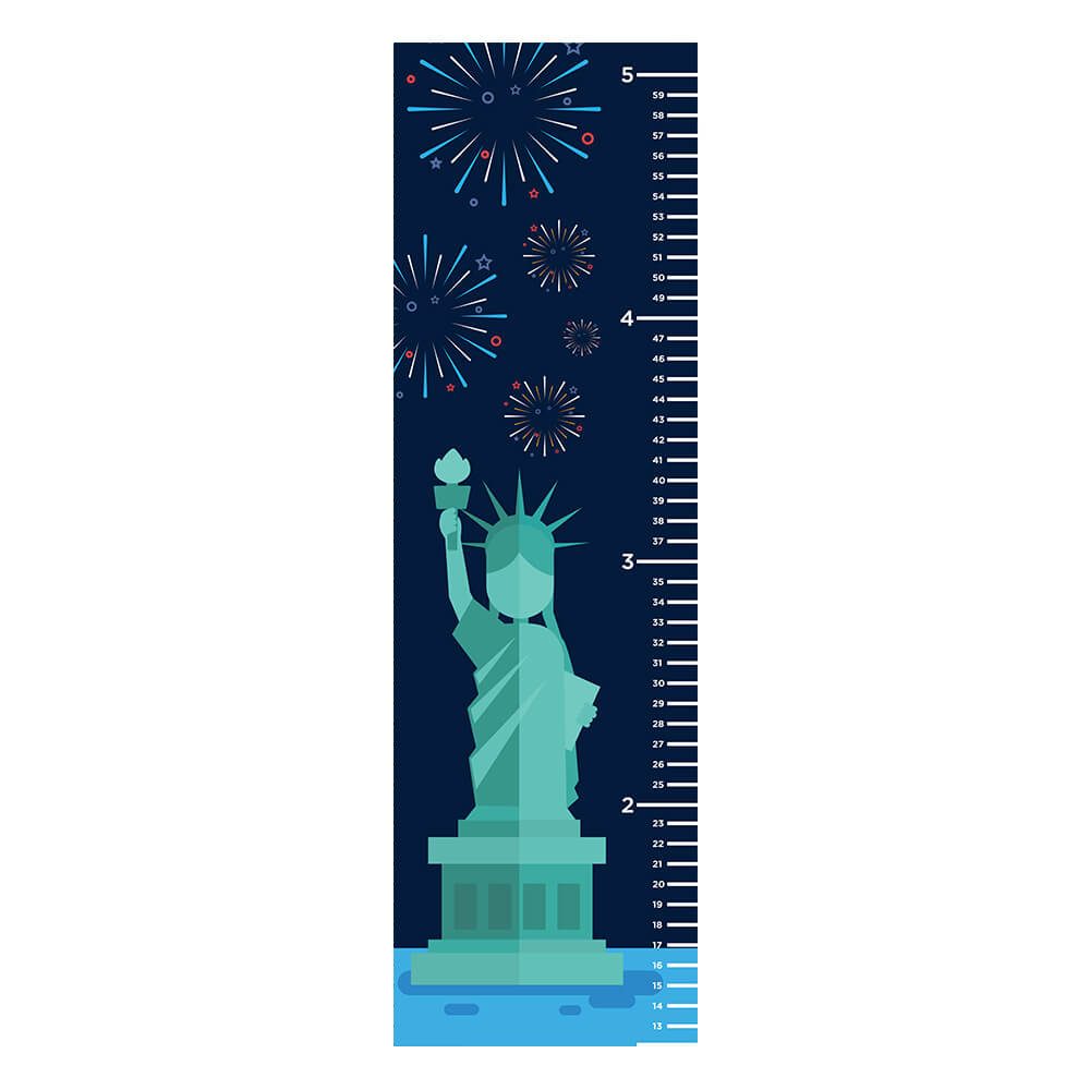 Statue of Liberty Growth Chart Wall Decal – Wallmonkeys