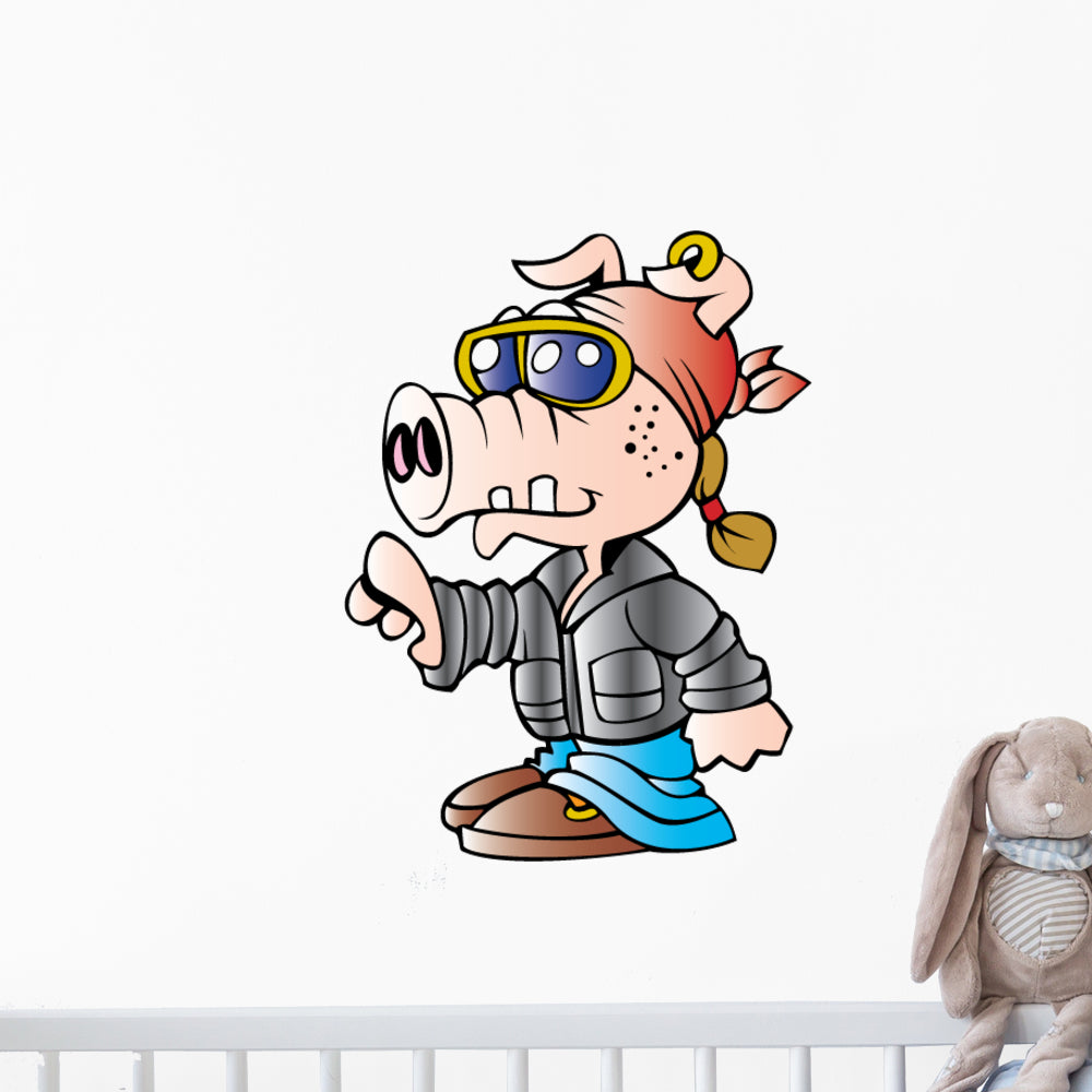 Cartoon Hawg Wall Decal - WallMonkeys.com – Wallmonkeys