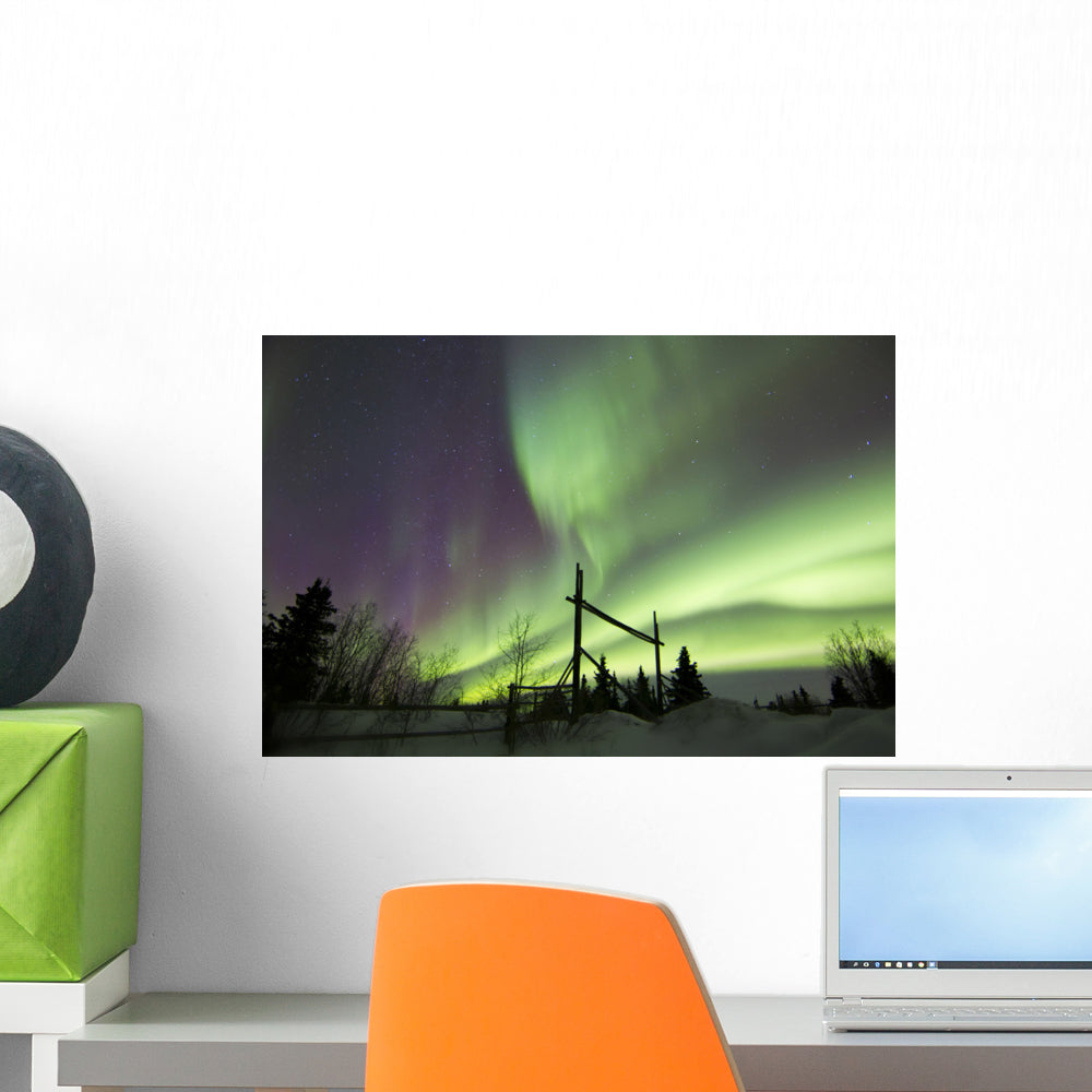 Aurora Borealis over Ranch Wall Decal Design 5 – Wallmonkeys