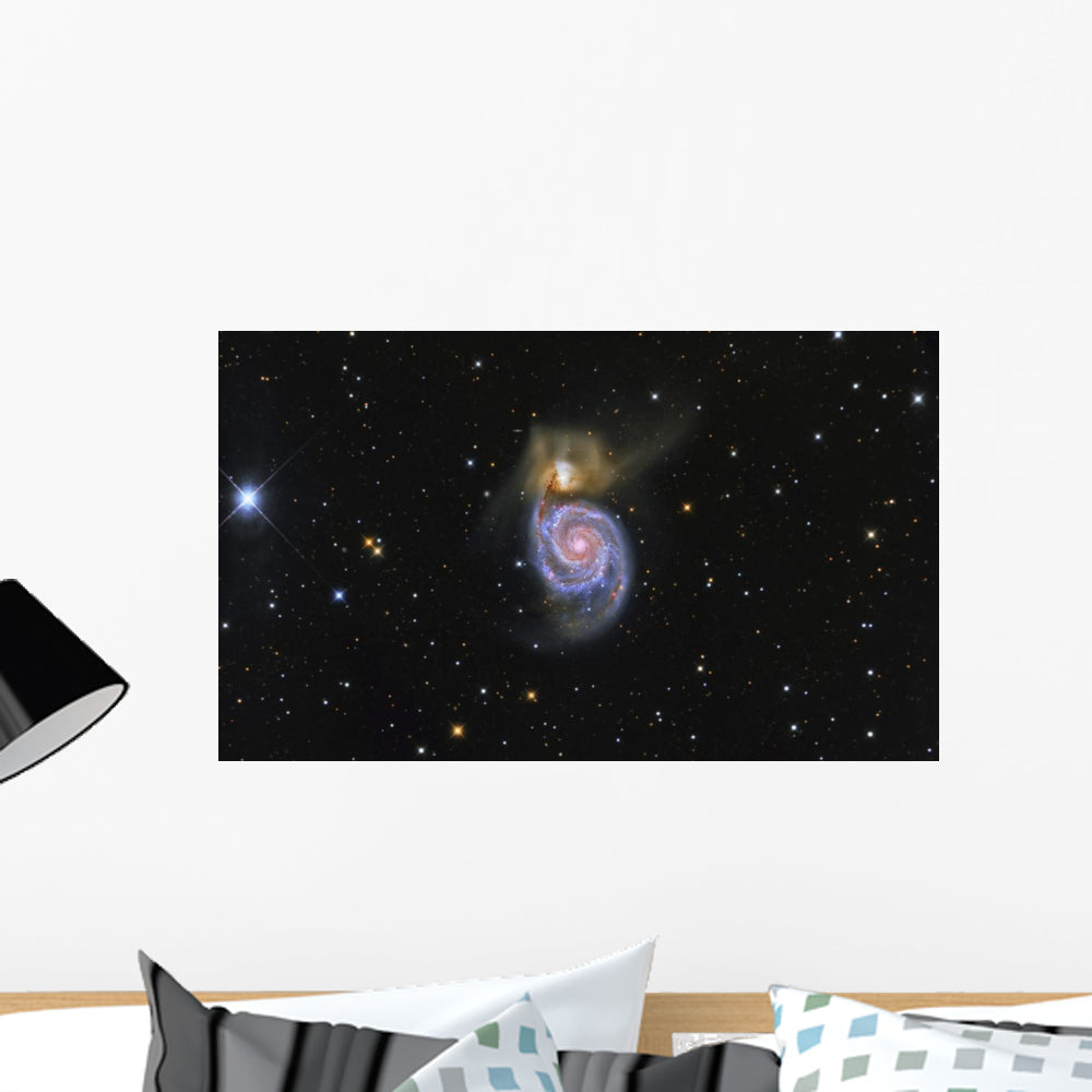 Whirlpool Galaxy and Its Wall Decal - WallMonkeys.com – Wallmonkeys