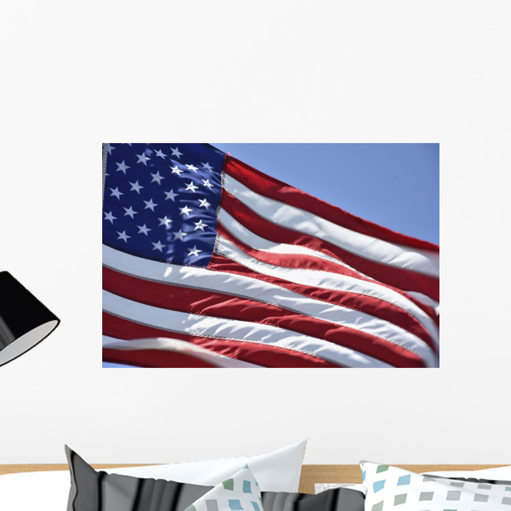 Close-up American Flag Wall Decal - WallMonkeys.com – Wallmonkeys