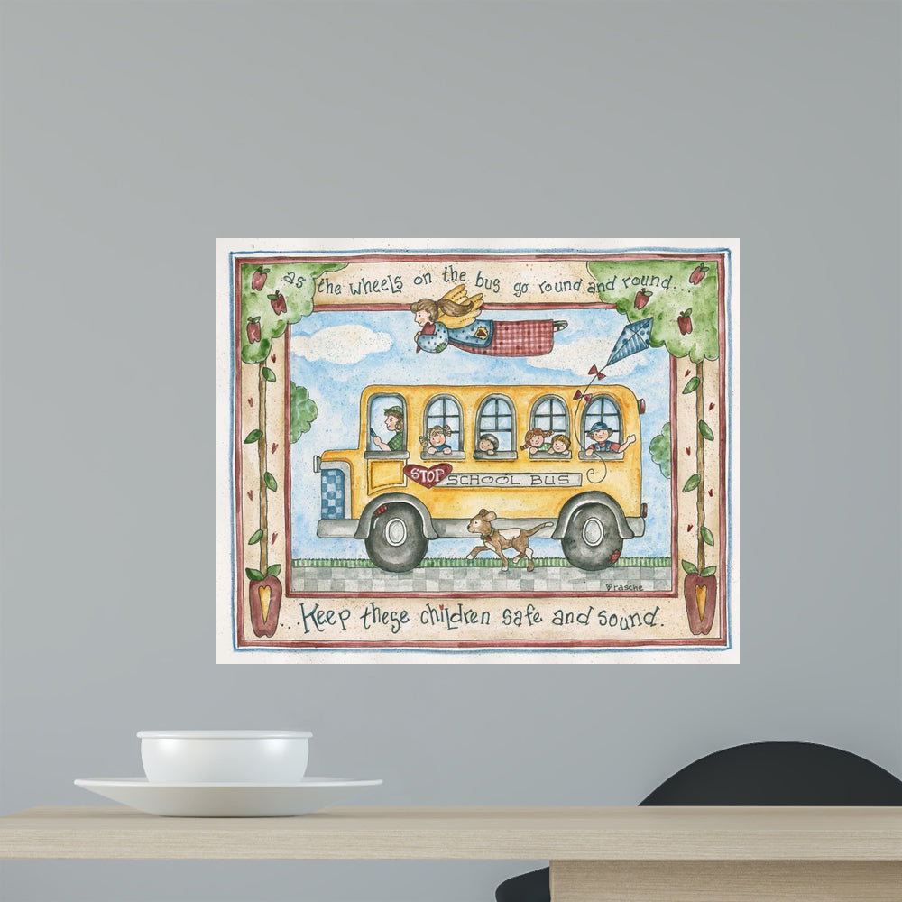 School Bus Stop Wall Decal - WallMonkeys.com – Wallmonkeys