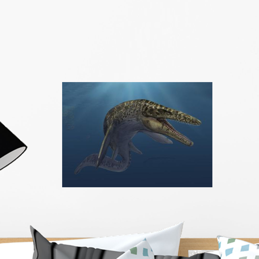Mosasaurus Hoffmanni Swimming Prehistoric Wall Decal - WallMonkeys.com ...