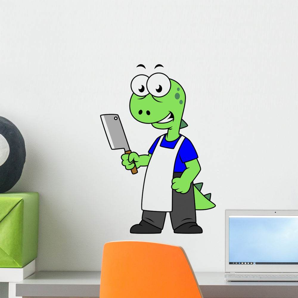 Illustration Tyrannosaurus Rex Butcher Wall Decal - WallMonkeys.com ...