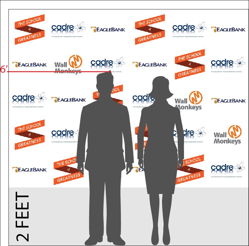 Custom Step and Repeat Wall Decal | Personalized Backdrops for Events ...