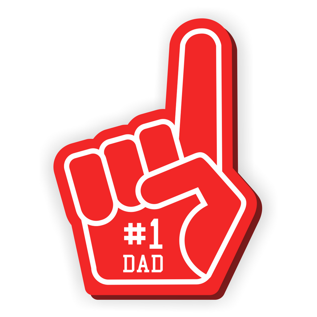 #1 Dad Finger Sticker – Wallmonkeys