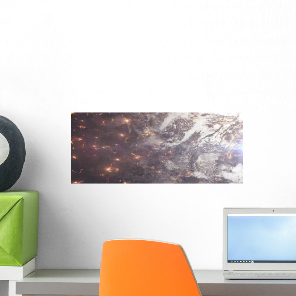 Aerial Planet Ripped Apart Wall Decal - WallMonkeys.com – Wallmonkeys