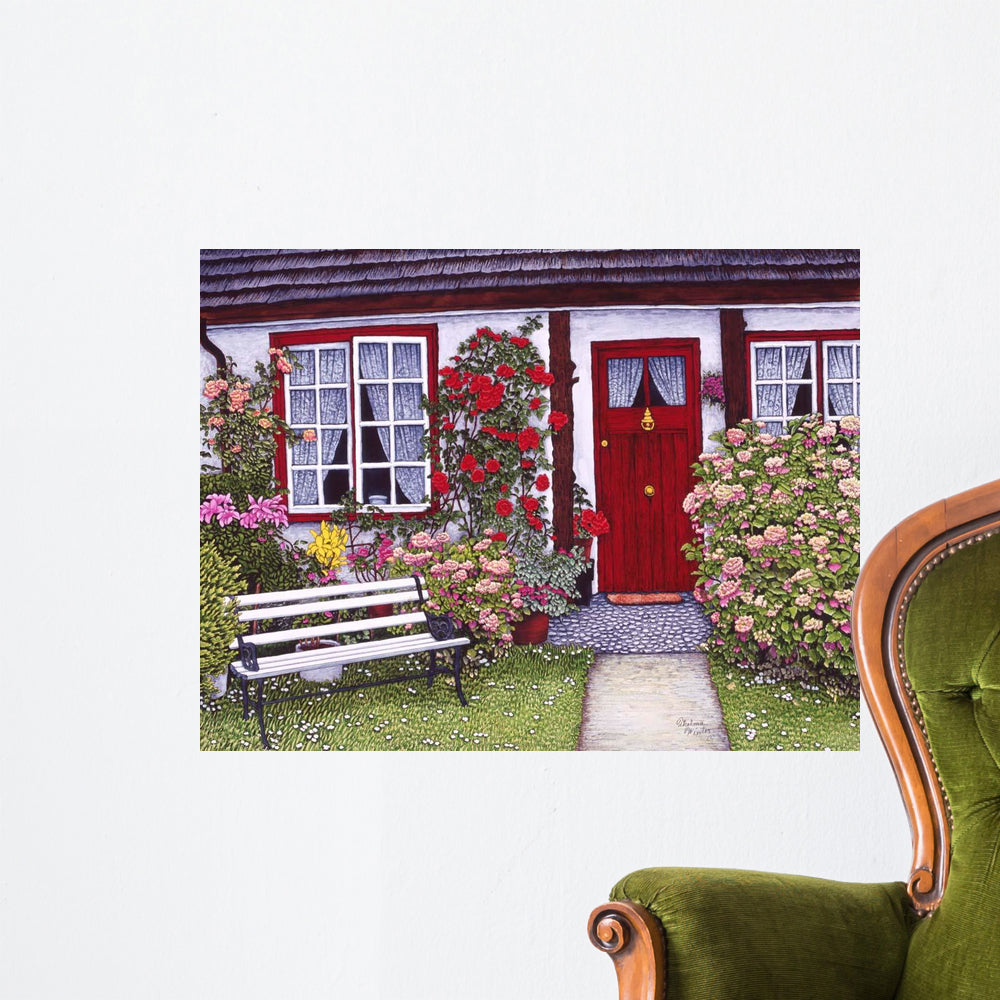Rose Cottage Wall Decal - WallMonkeys.com – Wallmonkeys