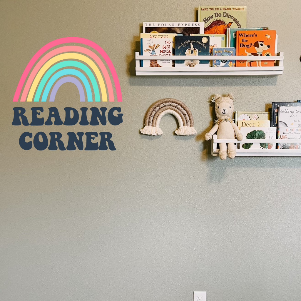 Reading Corner with Rainbow Wall Decal - Wall Monkeys – Wallmonkeys