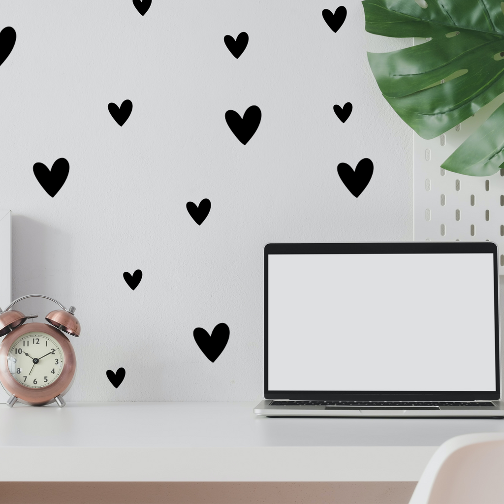 Hearts Wallpaper Sticker Set – Wallmonkeys