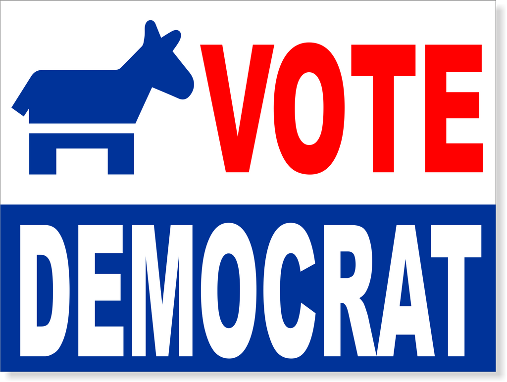 Vote Democrat Window Sticker – Wallmonkeys