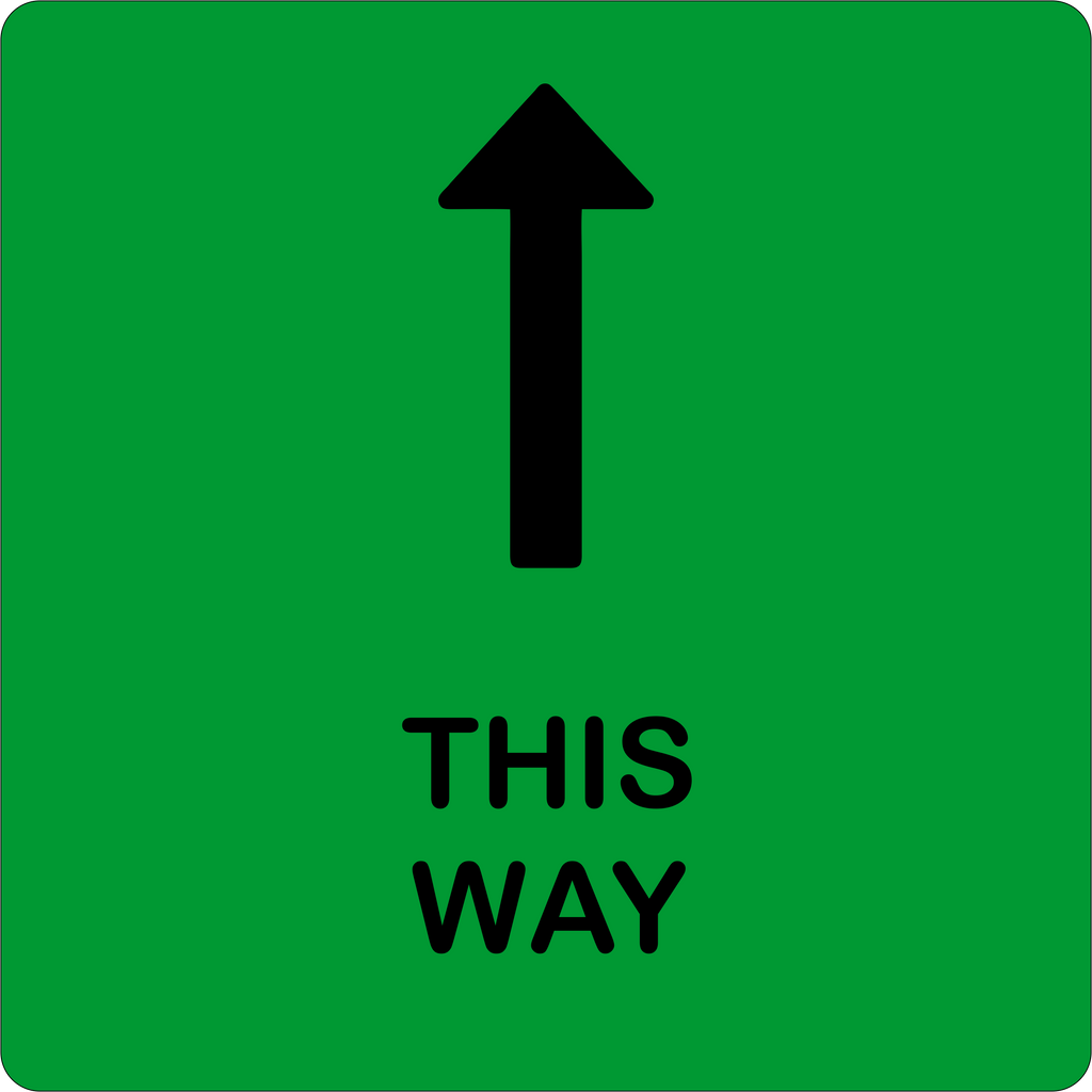 This Way Direction Floor Decal | 14" – Wallmonkeys