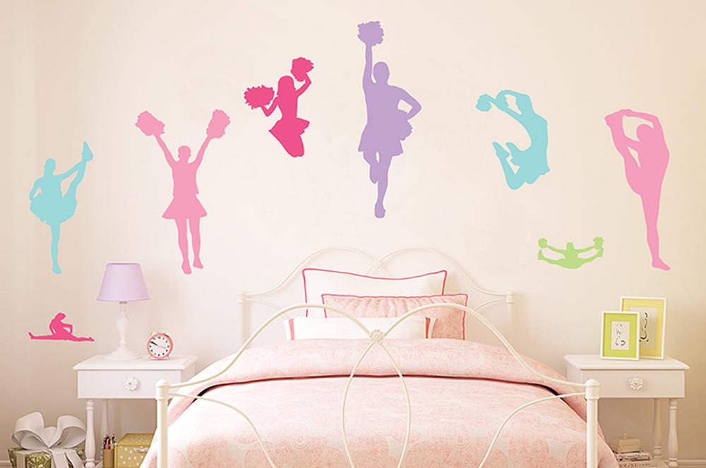 Girly Pastel Cheer Wall Decal Sticker Set Wall Decal - WallMonkeys.com ...