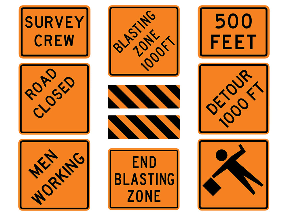 Orange Construction Signs