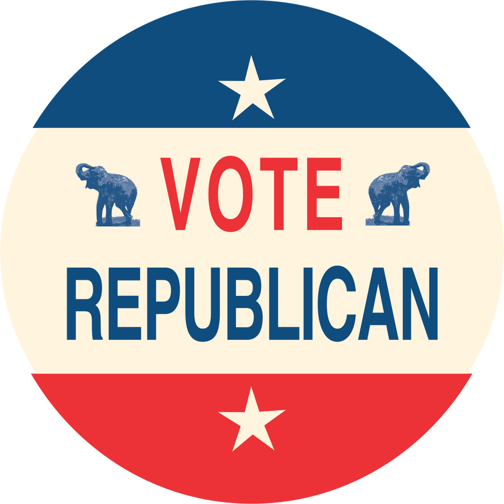 Vote Republican Round Sticker – Wallmonkeys