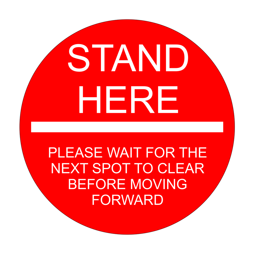 Social Distancing Floor Sticker | Stand Here Floor Sticker | 18 ...