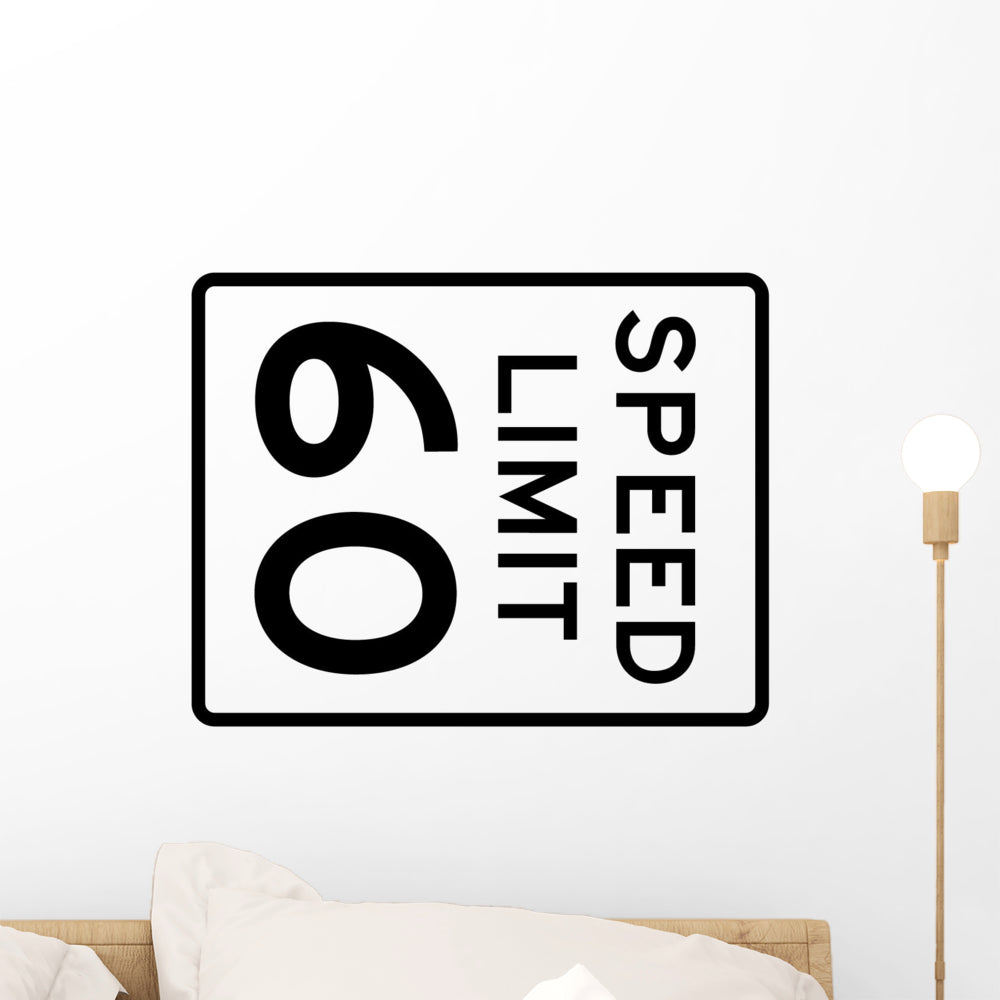 Speed Limit Sign 60mph Wall Decal - WallMonkeys.com – Wallmonkeys