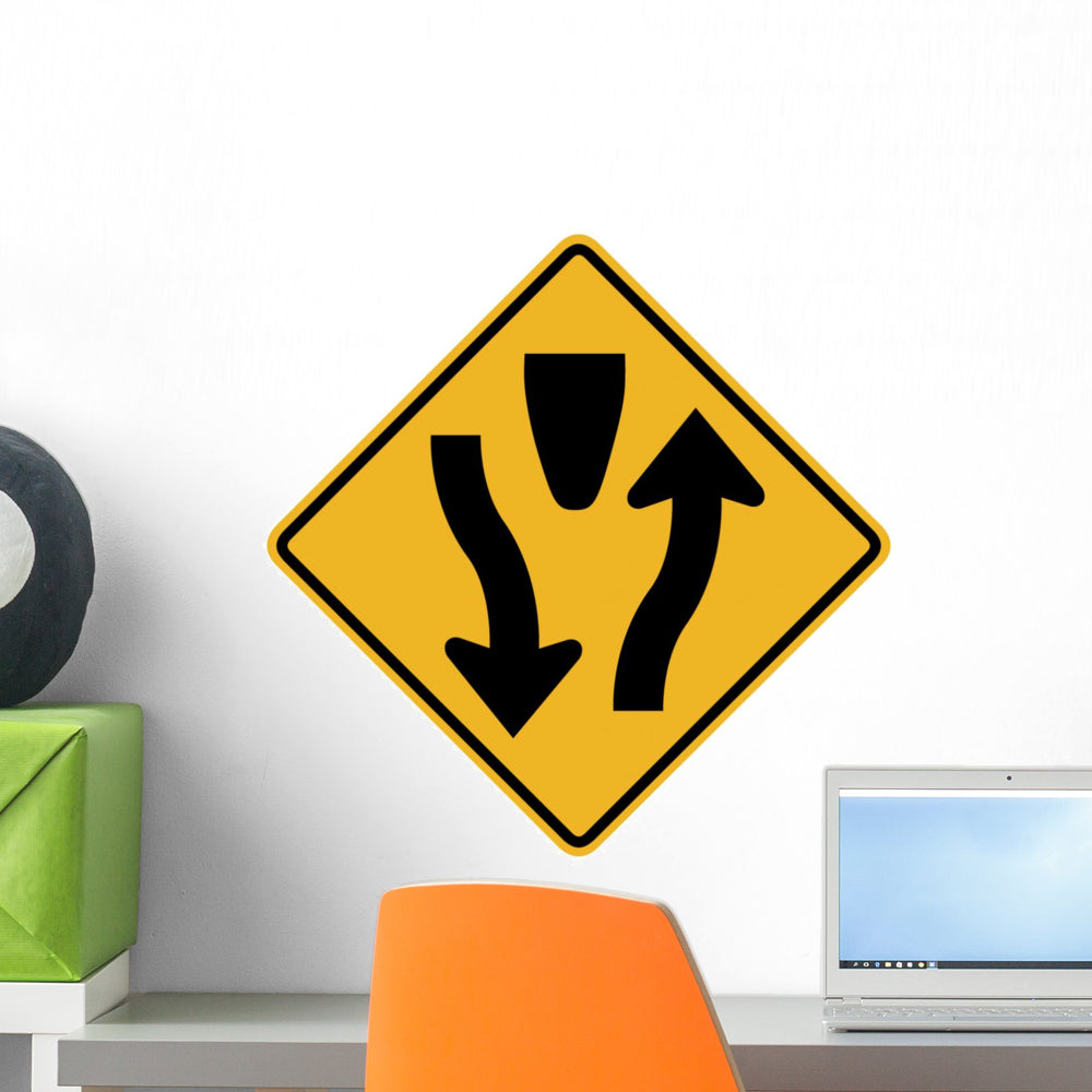 Divided Highway Begins Sign Wall Decal - WallMonkeys.com – Wallmonkeys