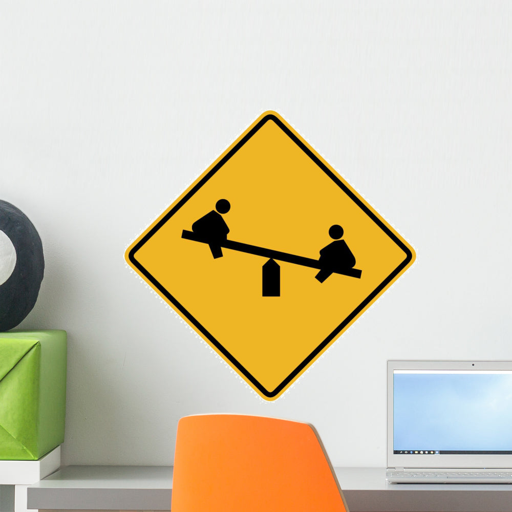 Playground Symbol Sign Wall Decal - WallMonkeys.com – Wallmonkeys